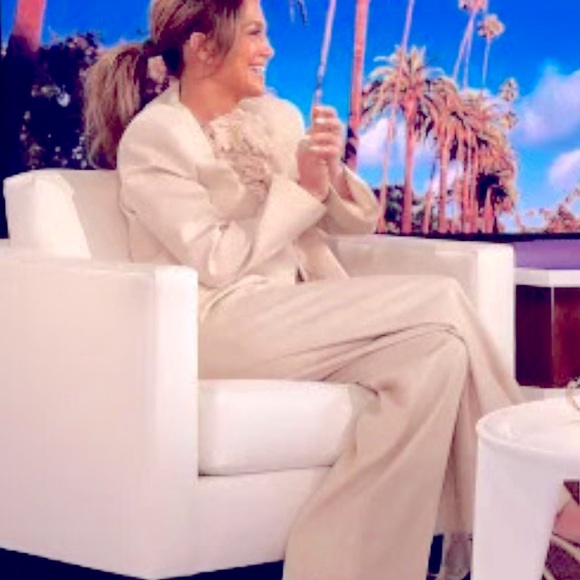Jennifer Lopez | Pants & Jumpsuits | Jennifer Lopez Cream Wide Leg ...